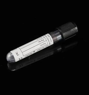 China Disposable Black ESR Vacuum Blood Collection Tube 3.8% Sodium Citrate 1-10ml 13x75mm for sale