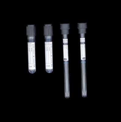 China ESR Tube Vacuum Blood Collection Tube 1-10ml 13x75mm Black Cap Hematology Test for sale