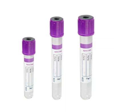 China EDTA K2 K3 Vacuum Blood Collection Tube PET Plastic 1-10ml 13x75mm for Laboratory for sale