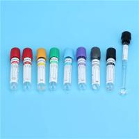 China Medical EDTA K2 K3 Vacuum Blood Collection Tube PET Plastic 1-10ml 13x75mm for sale