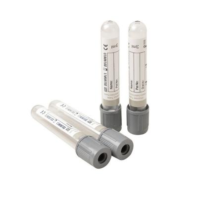 China Gray Top Glucose Vacuum Blood Collection Tube 2ml 13x75mm with Sodium Fluoride EDTA Stabilizer for sale