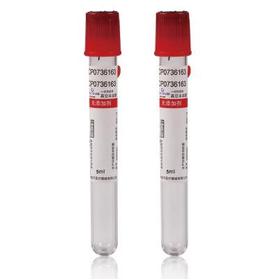 China Red Top PET Vacuum Blood Collection Tube 1-10ml for Serum Chemistry Tests OEM Sterilization for sale