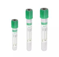 China Green Top Lithium Heparin Vacuum Blood Collection Tube 1-10ml 13x75mm for sale