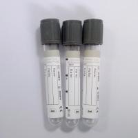 China Gray Top Vacuum Blood Collection Tube 13x75mm 2ml 3ml 4ml Sodium Fluoride EDTA for Glucose Testing for sale