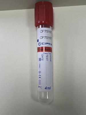 China Serum Clot Activator Blood Collection Tubes 3ml 5ml 10ml for Biochemistry Serology Immunology for sale