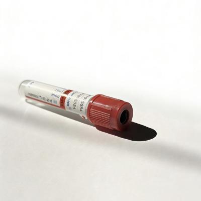 China Red Top Clot Activator Vacuum Blood Collection Tubes 5ml 13x100mm Push-Down Safety Cap for sale