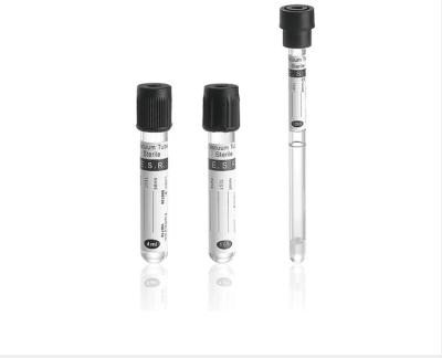 China Black ESR Vacuum Blood Collection Tube 1-10ml Volume for Westergren Method Testing with 1:4 Sodium Citrate Ratio for sale