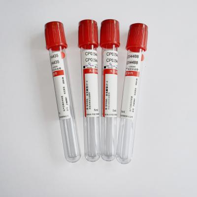 China Sterile Safety Plain Red Top Blood Collection Tubes 4ml Volume with CE ISO 13485 Certification for sale