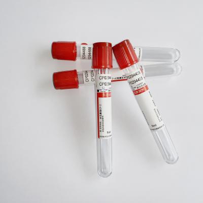 China Disposable Plain Serum Blood Collection Tubes 3ml 5ml 7ml 10ml Red Cap Vacuum Tubes for sale