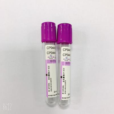China EDTA Blood Collection Tubes Purple Cap 2ml 3ml 5ml 10ml for Hematology Testing for sale