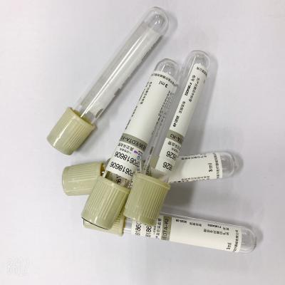 China Glass/PET Glucose Test Tubes 2ml 3ml 5ml with Grey Cap for Blood Collection - CE ISO 13485 Certified for sale