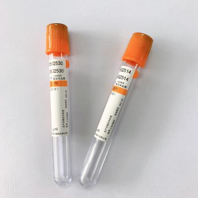 China CE Approved Orange Top Blood Collection Tube - 1-10ml Capacity, 3500-4000 RPM Centrifuge Compatible for sale