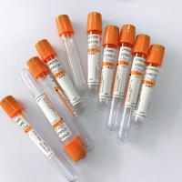 China Orange Red Cap Pro Coagulation Tube 13×75 & 13×100 mm with Clot Activator for 1-6 ml Blood Collection for sale