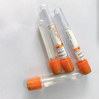 China BCS PET 13×75mm Orange Top Blood Collection Tube - 1-4ml Volume with 5-8 Minute Clotting Time for sale