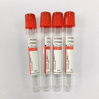 China Plastic Glass Red Top Blood Collection Tubes 1-10ml with Heparin Anticoagulant and Clot Activator for Medical Testing for sale