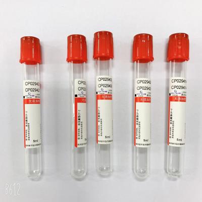 China Plain Vacuum Blood Collection Tubes 1ml to 10ml Red Cap for Serum Separation - Glass and PET Options for sale