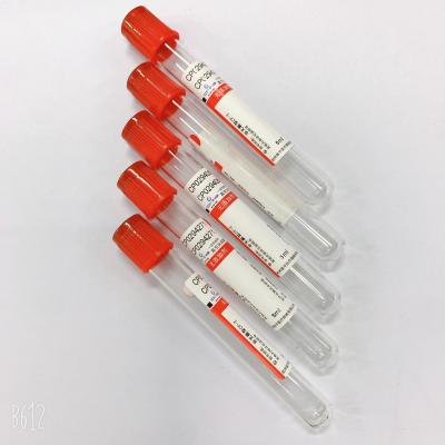 China Disposable Plain Blood Collection Tube Red Cap 2-10ml Serum Collection Tubes PET Material 12 Month Shelf Life for sale