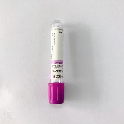 China EDTA-K2/K3 Vacuum Blood Collection Tubes 2ml 3ml 5ml for Hematology Analysis with ISO13485 Certification for sale