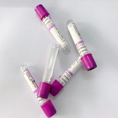 China EDTA K2 K3 Vacuum Blood Collection Tube 2ml 3ml 5ml Lavender Cap for Hematology for sale