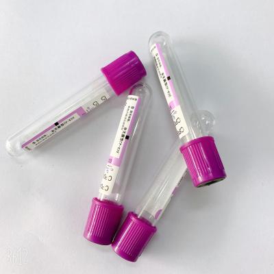 China Glass Disposable EDTA Blood Collection Tube 1mL to 10mL Vacuum Draw Volume for sale