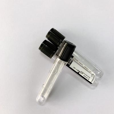 China Black Cap Vacuum Blood Collection Tube for ESR Testing - 1-10ml Capacity with 3.8% Sodium Citrate for sale
