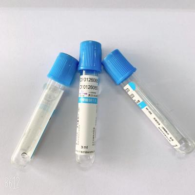 China Medical PT Blood Collection Tubes 1-6ml Volume with Blue Cap for Coagulation Testing CE FDA Certified for sale