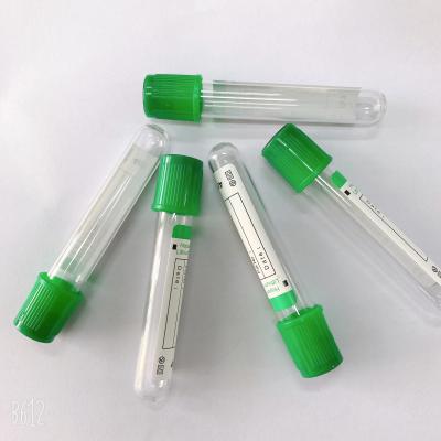 China GEL Lithium Heparin Blood Collection Tubes - 1-10ml Capacity in Glass/PET Materials for Plasma Separation for sale