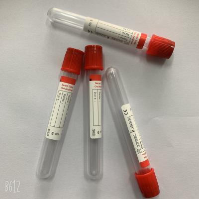 China ISO13485 10mL PET Glass Vacuum Blood Collection Serum Tube with Clot Activator for sale