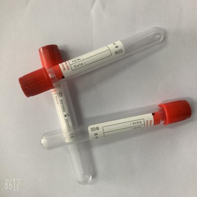 China Vacuum Blood Collection Tube 6.0ml Serum with Clot Activator Red Cap Plastic for sale