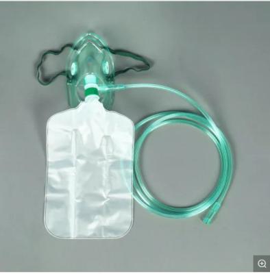 China Disposable Non-Rebreathing Oxygen Mask with 2m Tubing and Reservoir Bag - CE/FDA Certified in XL/L/M/S Sizes for sale