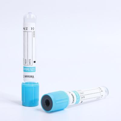China 4ml 3.2% Sodium Citrate Vacuum Blood Collection Tube for Coagulation Testing - 13×75mm Size, 1 Year Shelf Life for sale