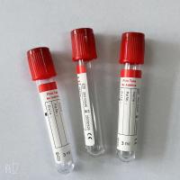 China Red Top Plain 3ml Blood Collection Tube Disposable Vacuum PET Glass 13x100mm for sale