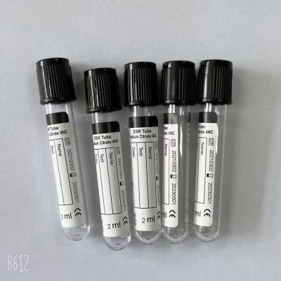 China Sodium Citrate 3.8% ESR Vacuum Blood Collection Tube 4nc PET for Sedimentation Rate Test for sale