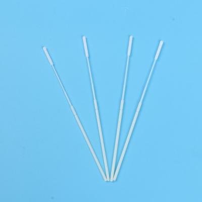 China Sterile Nasopharyngeal Flocked Swab PA66 Nylon 152mm Length with 50-100mm Breakpoint Options for Medical Testing for sale