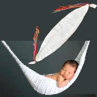 China Crochet Newborn Hammock Photography Props Knitted Newborn Infant Costume Toddler Photo Props 0-3Months for sale