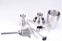China Stainless Steel Cocktail Shaker Bar Set Kit Strainer Shot Measure Jigger for sale