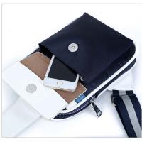 China Men's Sling Bag Nylon Pocket Bag Black&Blue Waist Purses Bag Phone Bag for sale