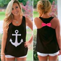 China Summer Style Women's Anchor Tanks Top Fitness Debardeur Female Vest Tops for sale