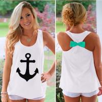 China Summer Style Women's Anchor Tanks Top Fitness Debardeur Female Vest Tops for sale