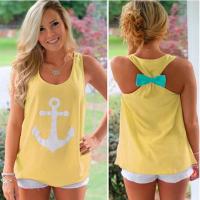 China Summer Style Women's Anchor Tanks Top Fitness Debardeur Female Vest Tops for sale