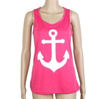 China Summer Style Women's Anchor Tanks Top Fitness Debardeur Female Vest Tops for sale