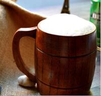 China Wooden Beer Mug Barrel Shade Beer Mug for sale