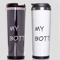 China 400Ml Double Layer Travel Mugs With Sealed Lids Insulation Against Hot Coffee Cups Stainle for sale