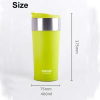 China Double Wall Stainless Steel Coffee Cup Thermos Mug Insulation Against Hot Cups 400 ML for sale