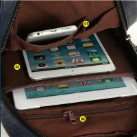 China Men's PU Leather Backpack For iPad Outdoor Single Shoulder Rucksack for sale