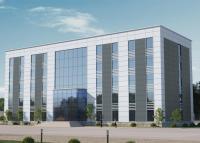 China Q355B Steel Structure Commercial Building with 75mm Rock Wool Wall Panels and V688 Steel Decking for Office and Warehouse Construction for sale