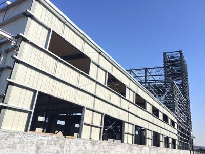 China Custom Steel Structure Building with Q355B H-Section Steel, 1-100 Ton Crane Capacity, and 50-200mm Insulated Panels for sale