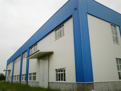China Durable Prefabricated Steel Buildings for Warehouse Workshop with 5-15MT Crane Capacity and Custom Sizes for sale