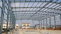 China Fast Assemble Prefabricated Steel Warehouse Building - 50 Year Lifespan, 12 Grade Wind Resistance for sale