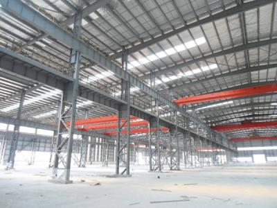 China Q235B Q355B Heavy Steel Structure Building with 50-200mm Sandwich Panels and Custom Clear Spans for sale